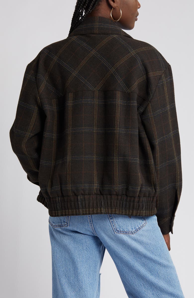 Treasure & Bond Oversize Plaid Recycled Polyester & Wool Blend Jacket ...