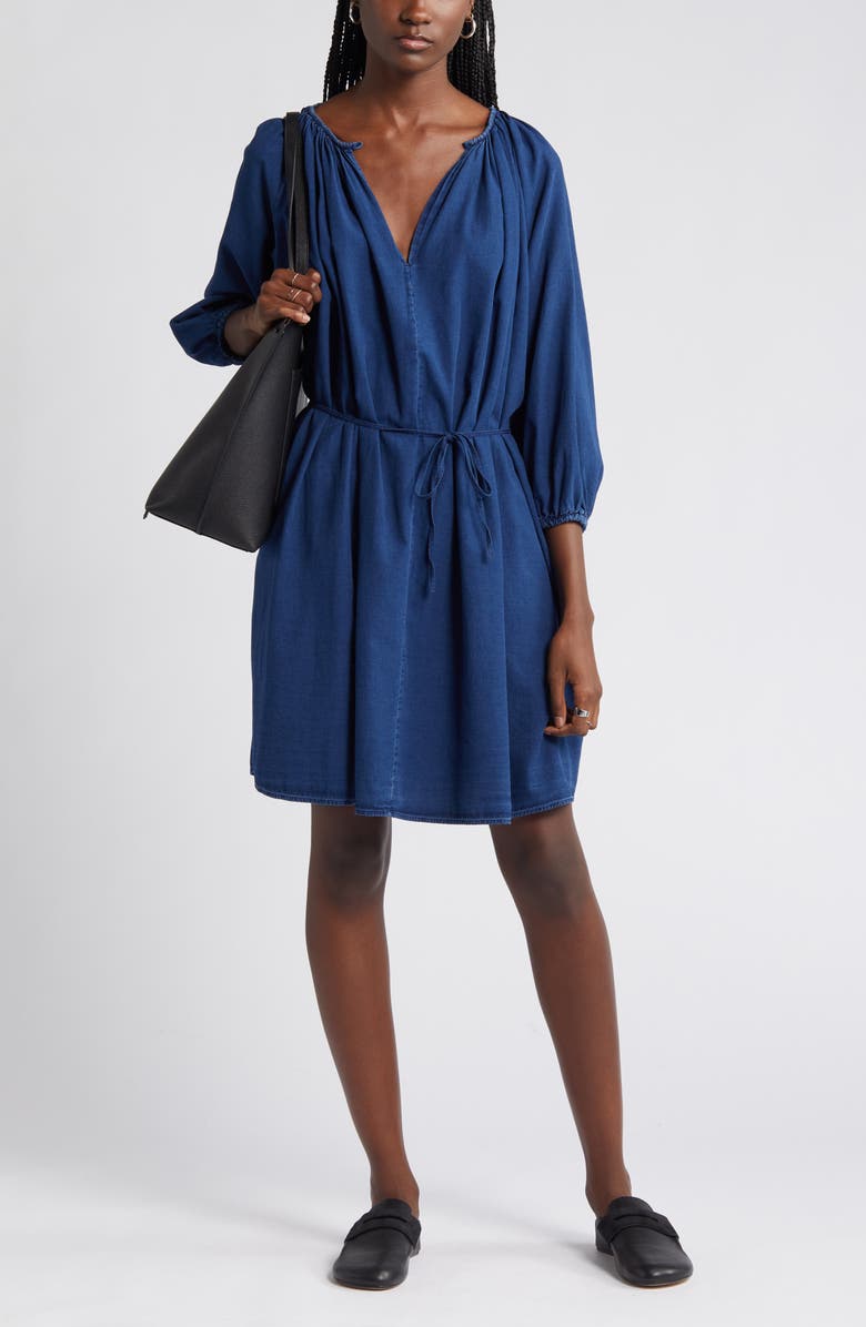 Closed Gathered Belted Denim Dress | Nordstromrack