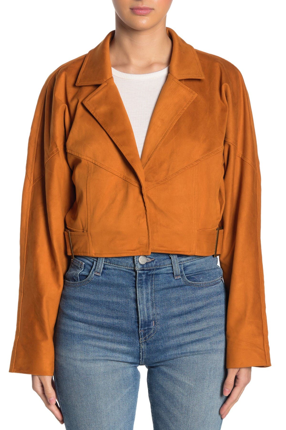 Tularosa Lyon Faux Suede Crop Jacket (Women) | Nordstromrack