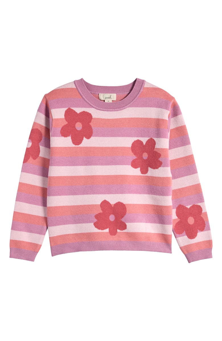 Peek Aren't You Curious Kids' Flower Stripe Sweater | Nordstromrack