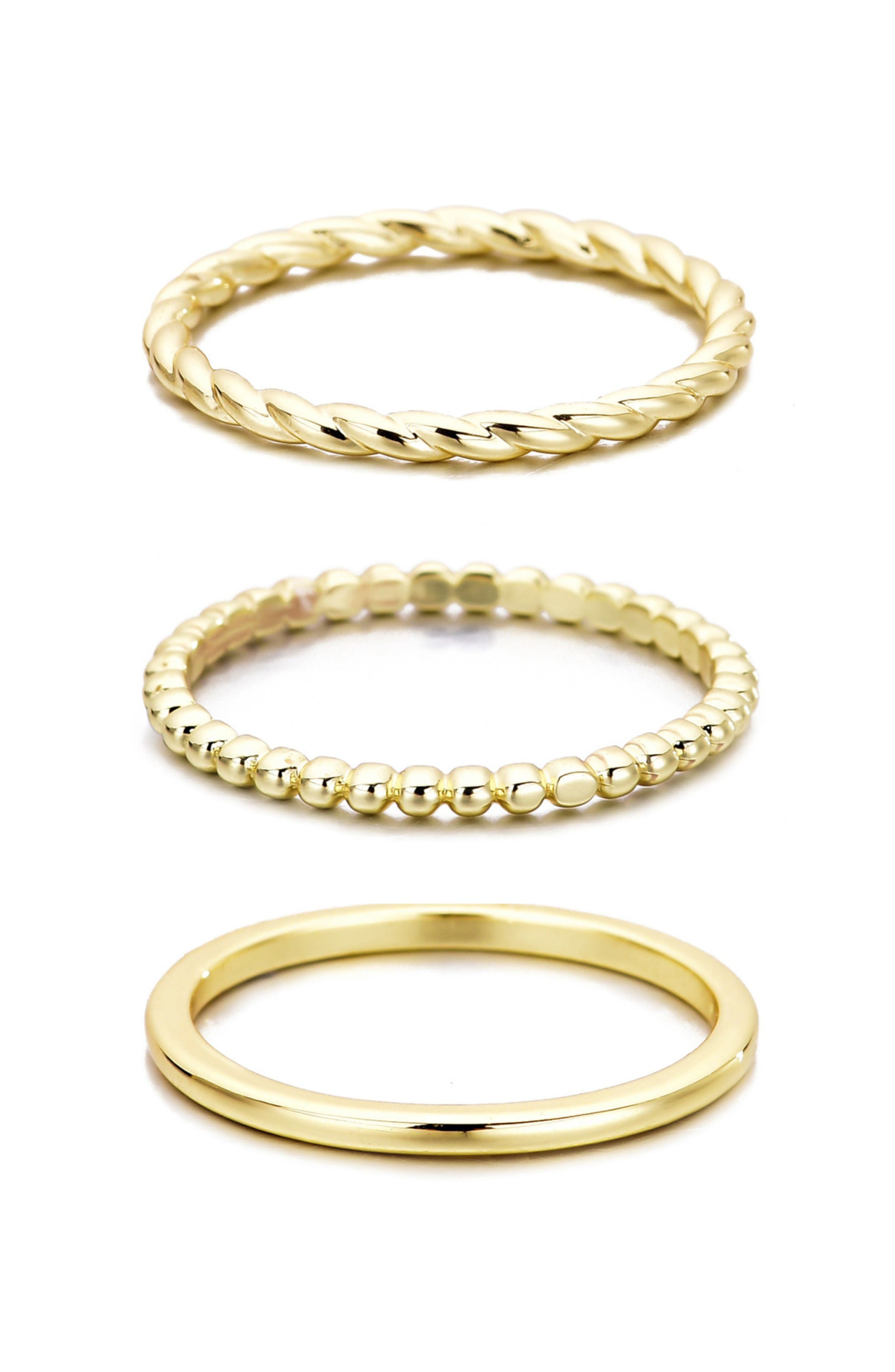 Adornia 3-Piece Stackable Ring Set | Nordstromrack