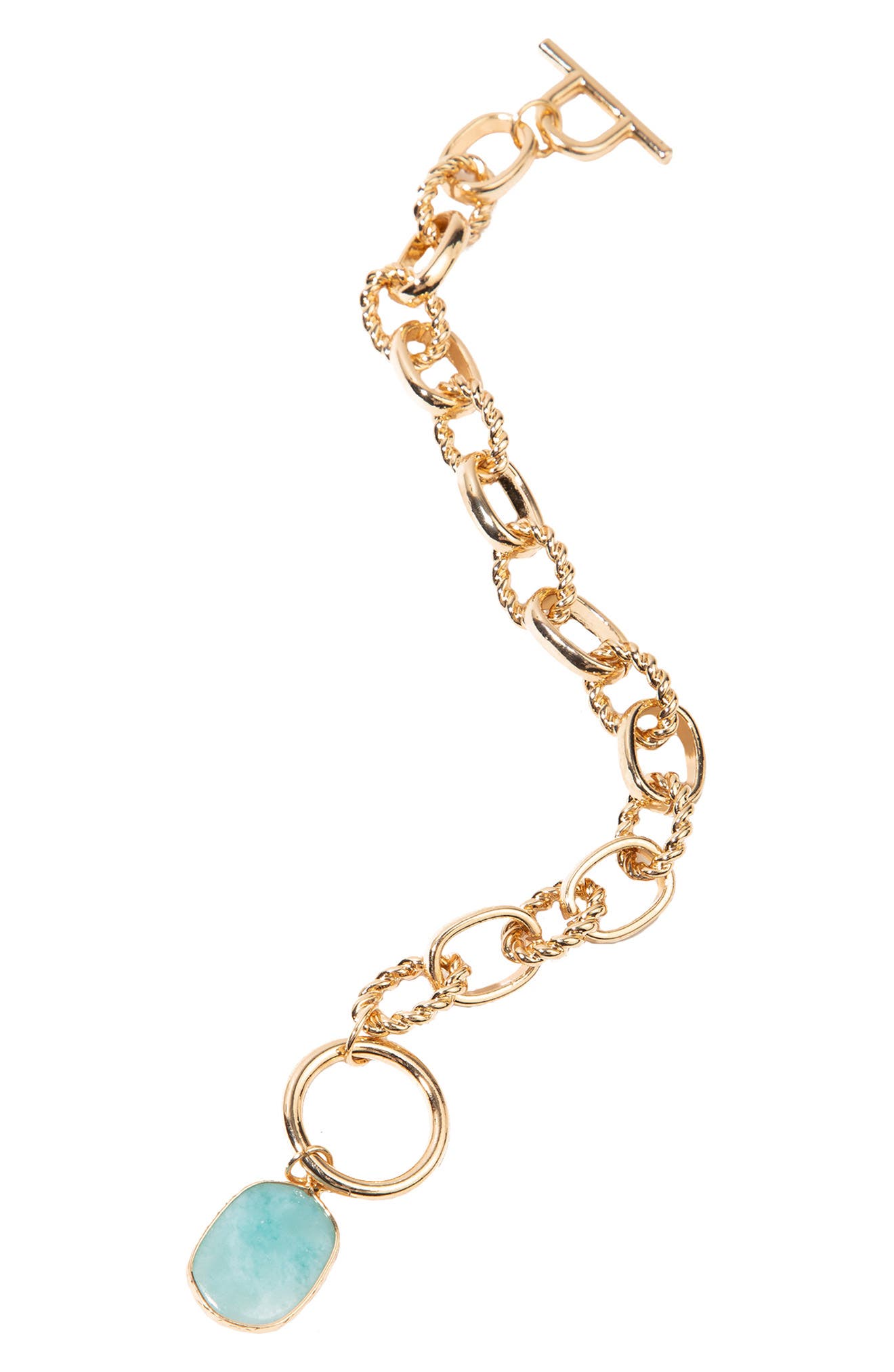 SAACHI Skylar Chain Link Stone Pendant Toggle Bracelet | Nordstromrack