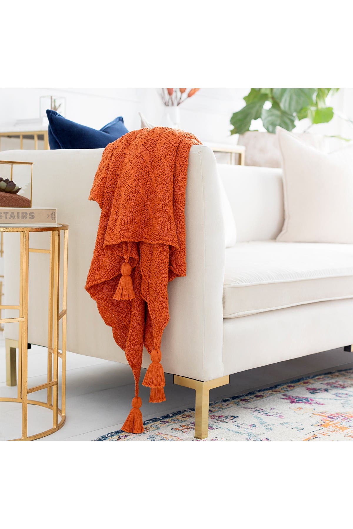 Surya India Textured Knit Throw | Nordstromrack
