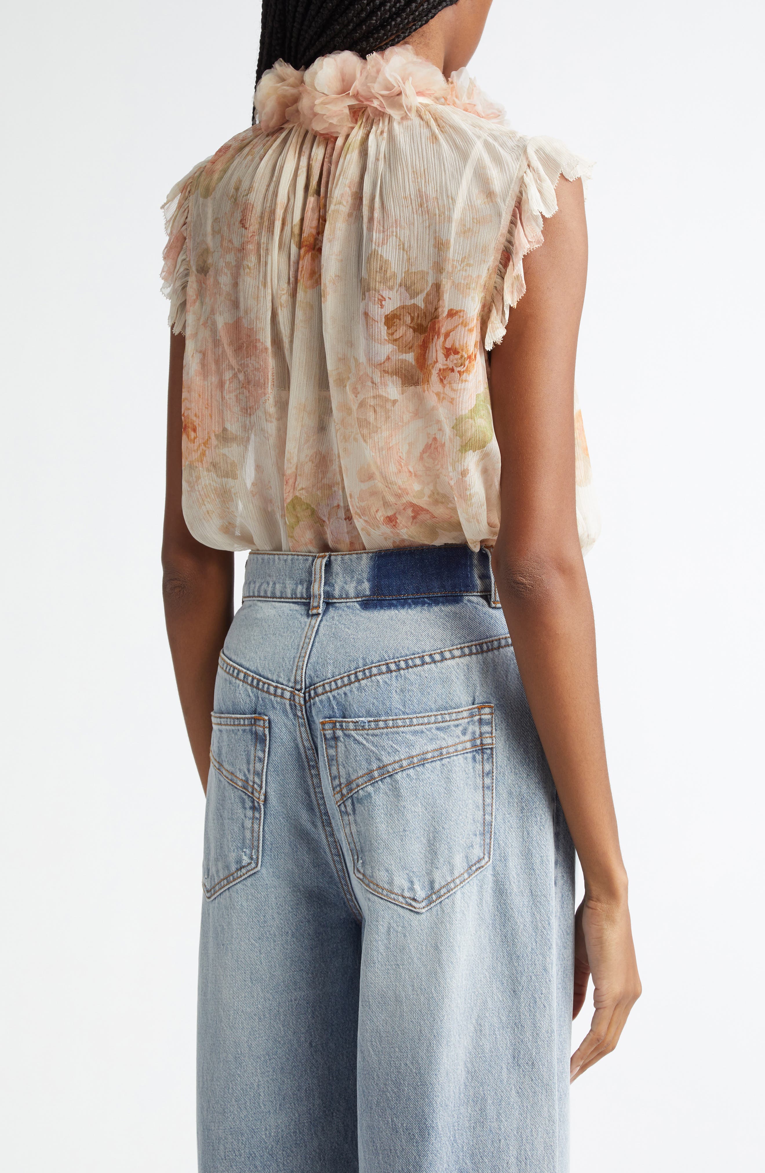 Zimmermann Frilled Cap Sleeve Top | Nordstrom
