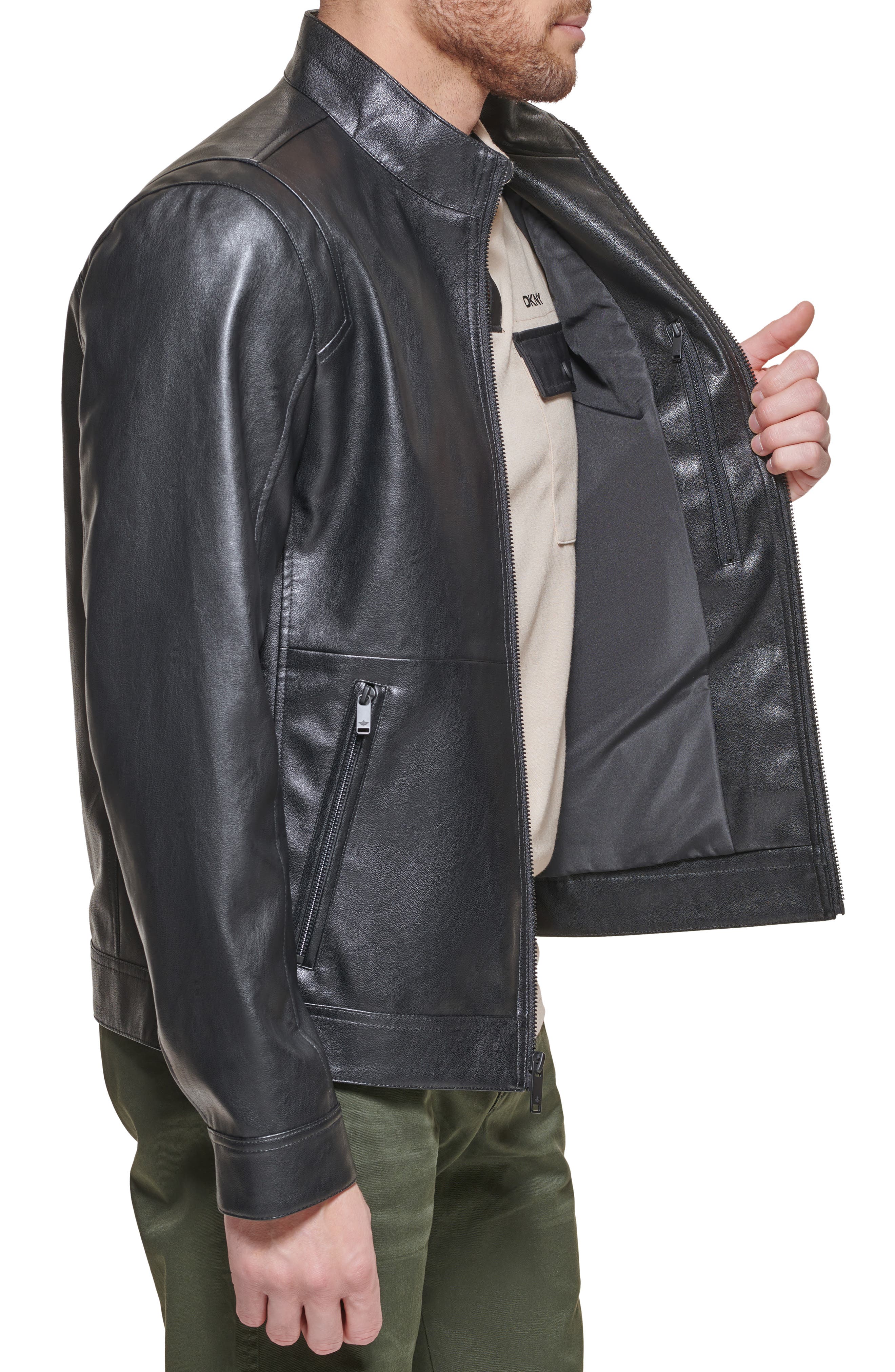 Dockers® Faux Leather Racer Jacket | Nordstromrack