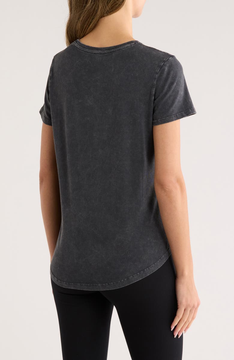 90 DEGREE BY REFLEX Brenna Cotton Jersey Acid Wash T-Shirt | Nordstromrack
