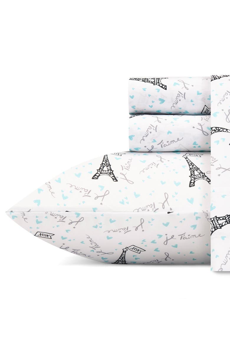 Betsey Johnson Je Taime Paris - Blue Full Sheet Set | Nordstromrack