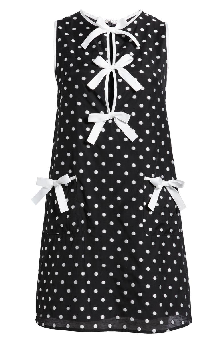 Sister Jane Isles Polka Dot Bow Trapeze Minidress | Nordstromrack