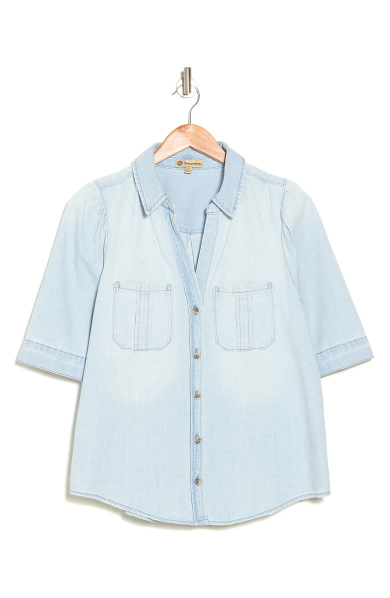 Democracy Short Sleeve Denim Shirt | Nordstromrack