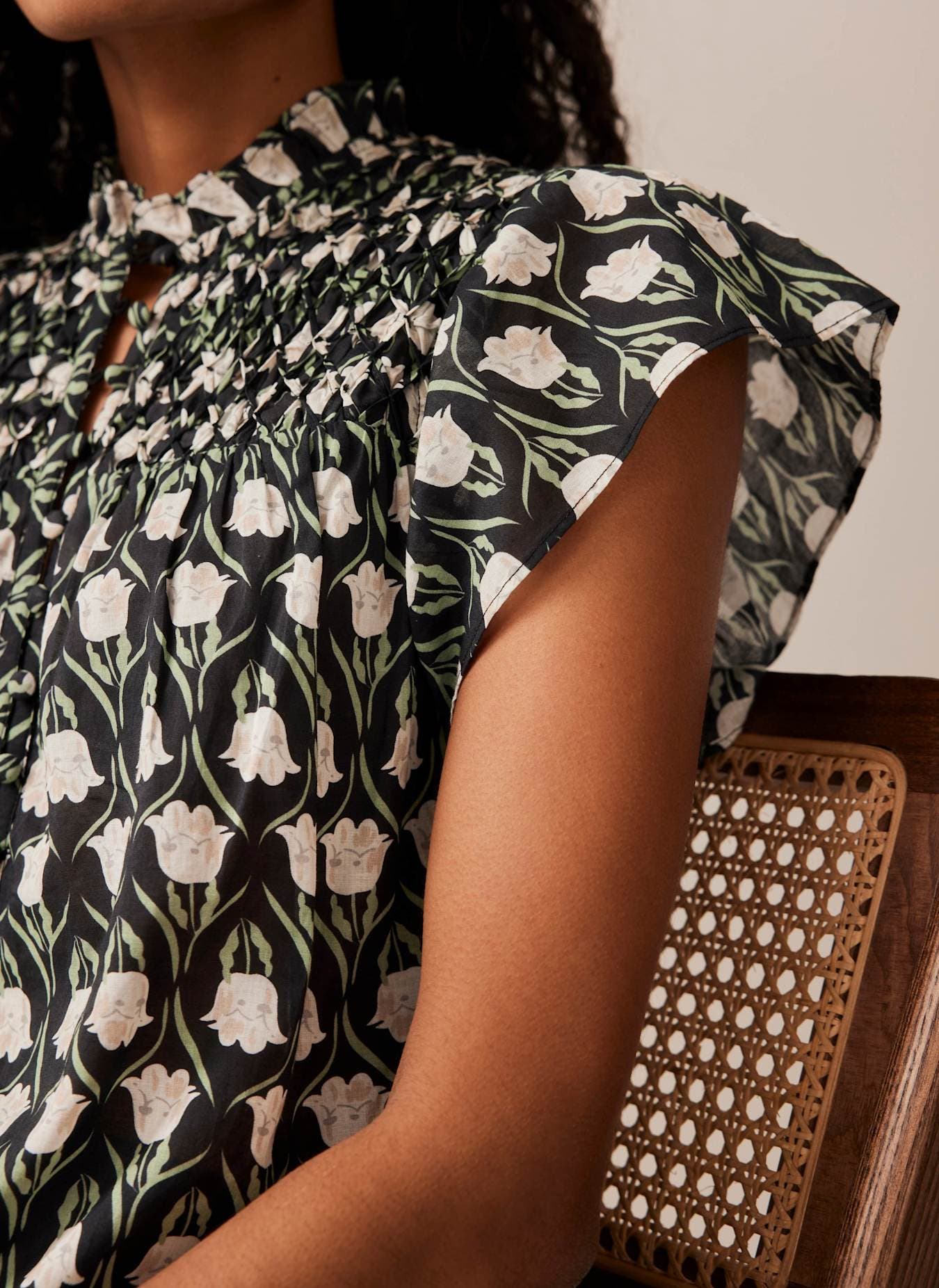 MINT VELVET Print Cotton Blouse | Nordstrom