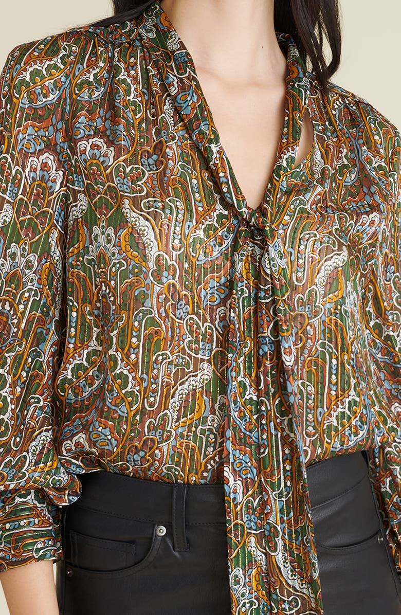 Veronica Beard Zaylee Neck Tie Silk Blend Blouse | Nordstromrack