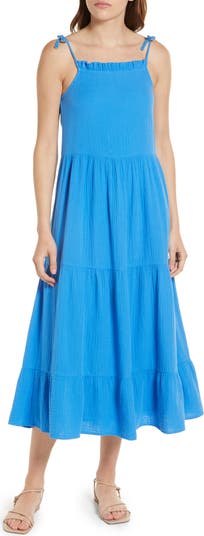 Rails Valeria Tie Strap Tiered Cotton Sundress | Nordstromrack