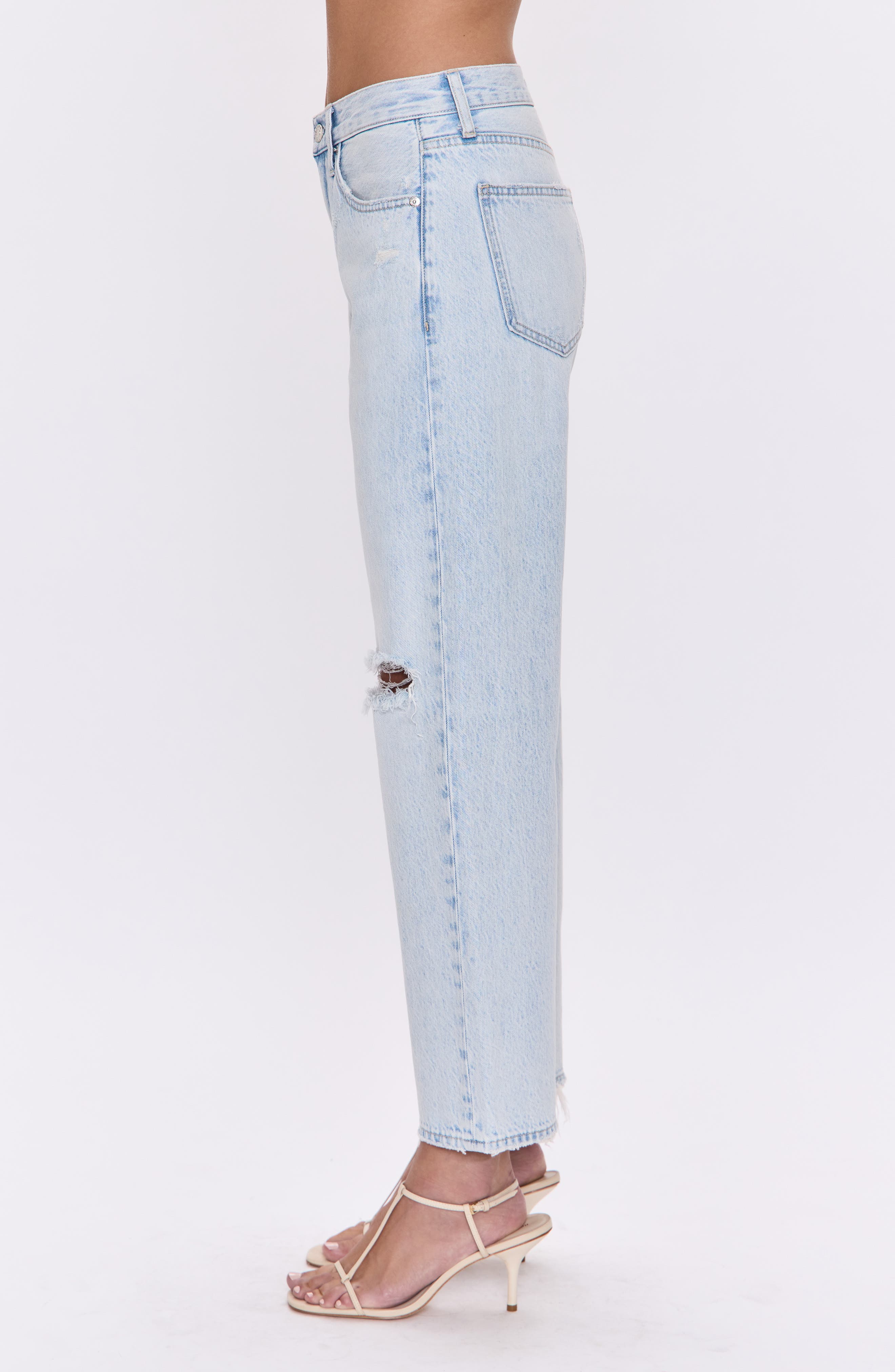 Pistola Lexi Distressed Crop Barrel Jeans | Nordstromrack