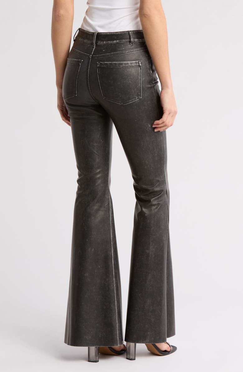 Alice + Olivia Brent High Rise Faux Leather Bell Bottom Pants ...