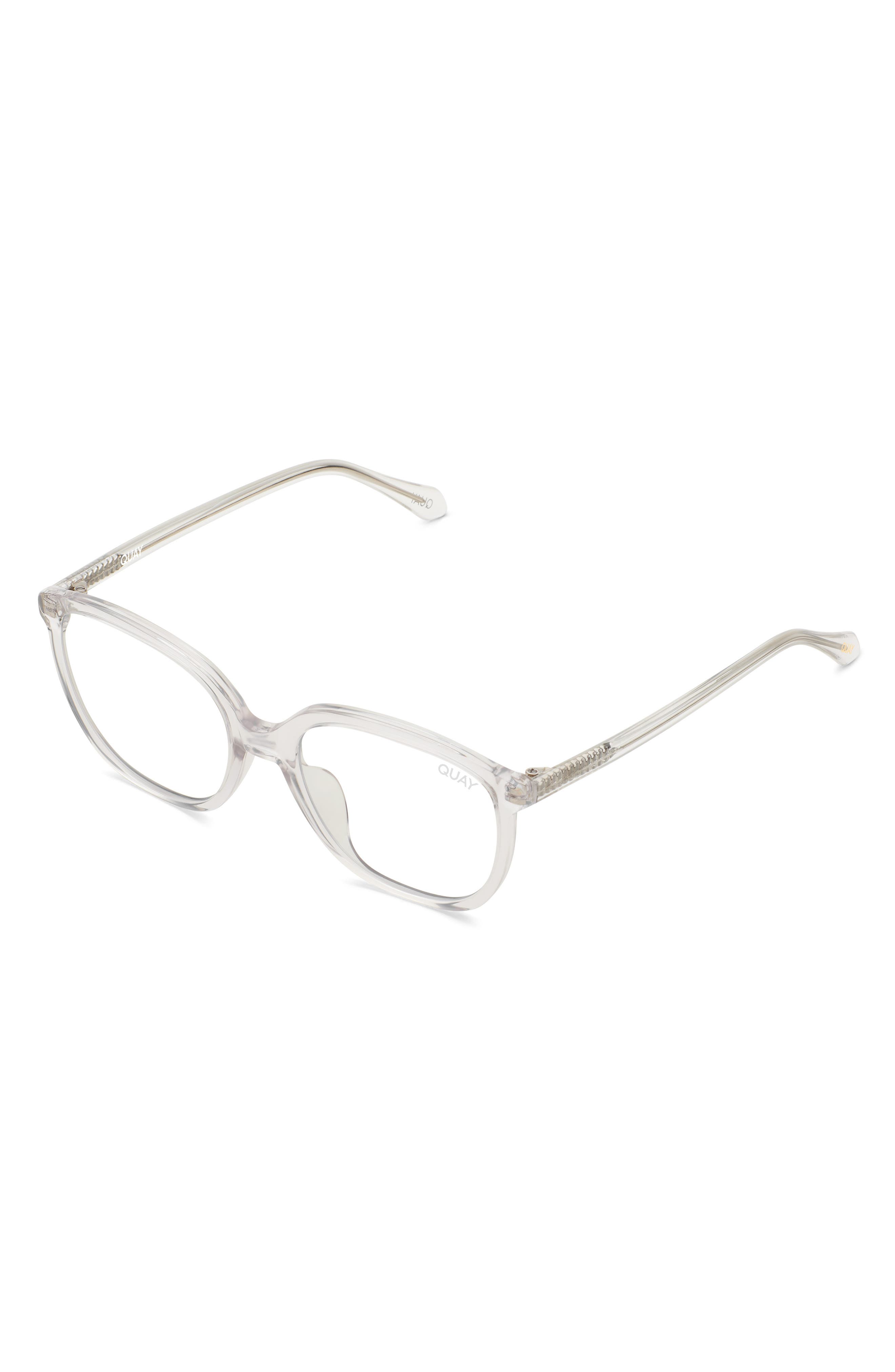 QUAY Call Me 47mm Small Square Blue Light Blocking Glasses | Nordstromrack