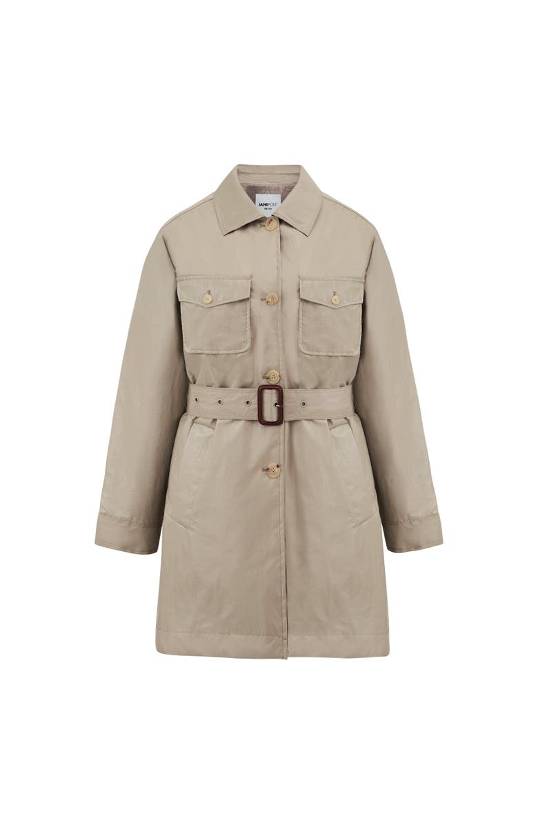 JANE POST Belted Safari Rain Jacket | Nordstrom