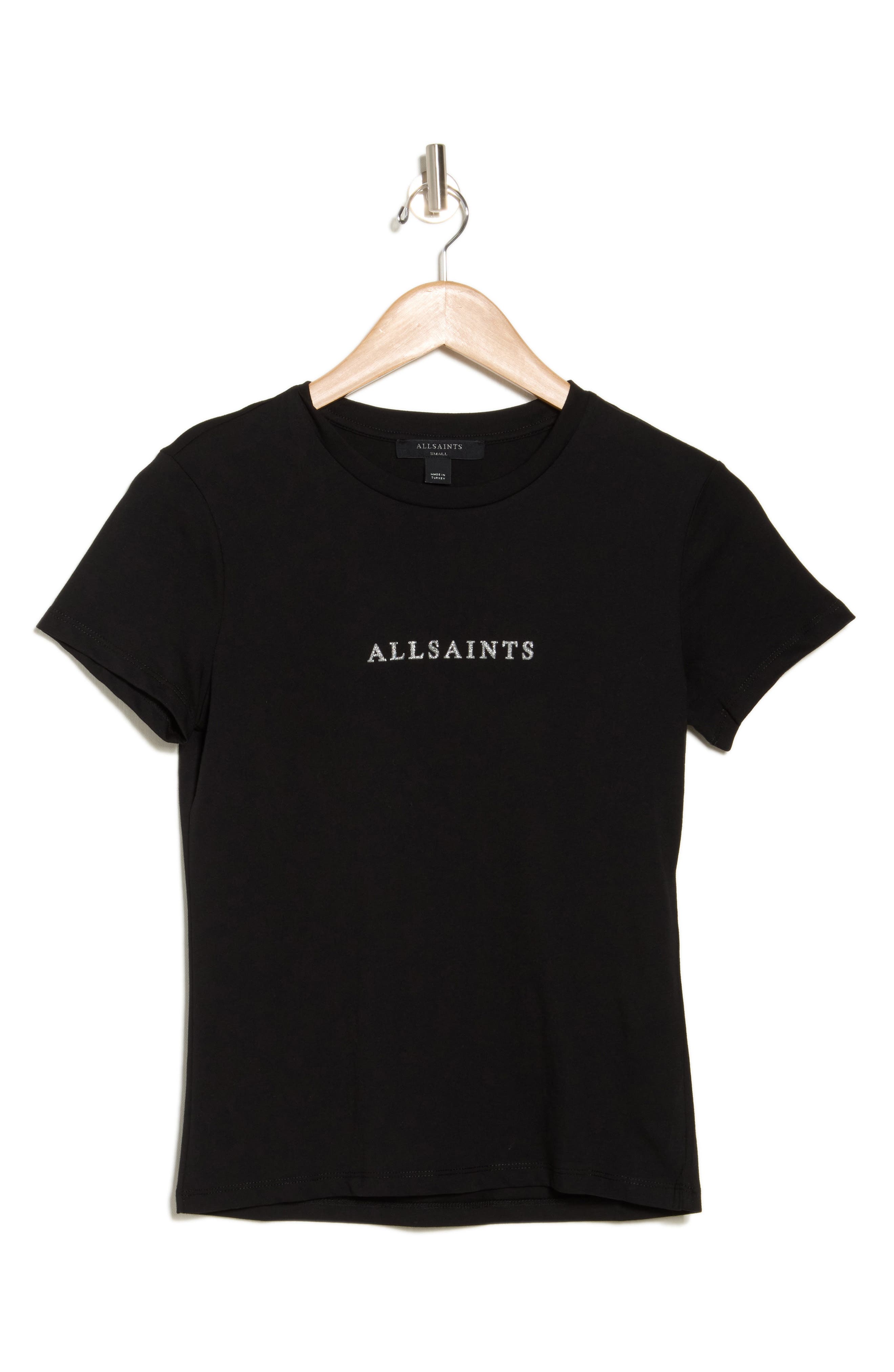 AllSaints Bela Sparkle Logo Cotton Graphic T-Shirt | Nordstromrack
