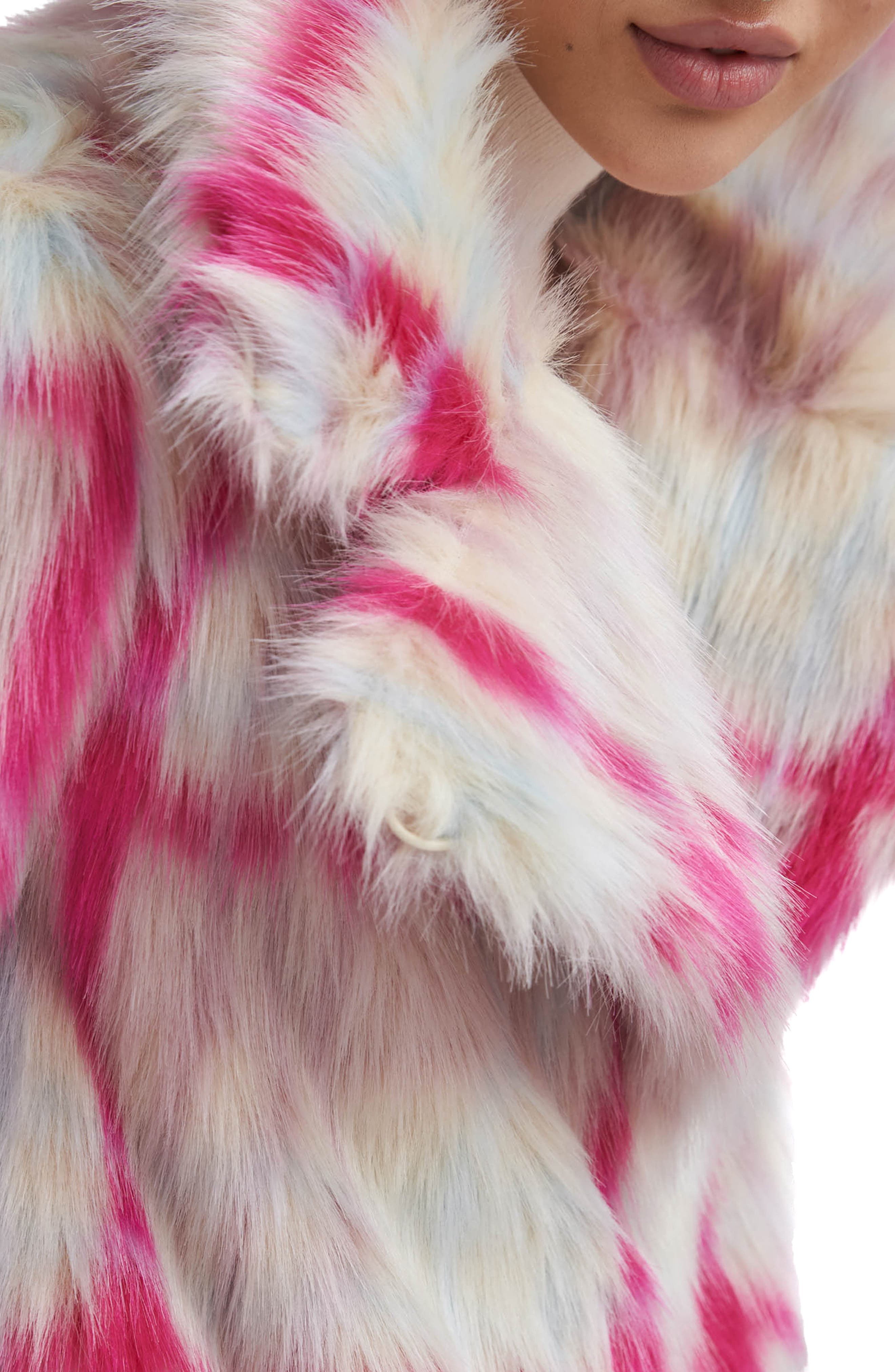 NVLT Fancy Plaid Faux Fur Jacket | Nordstromrack