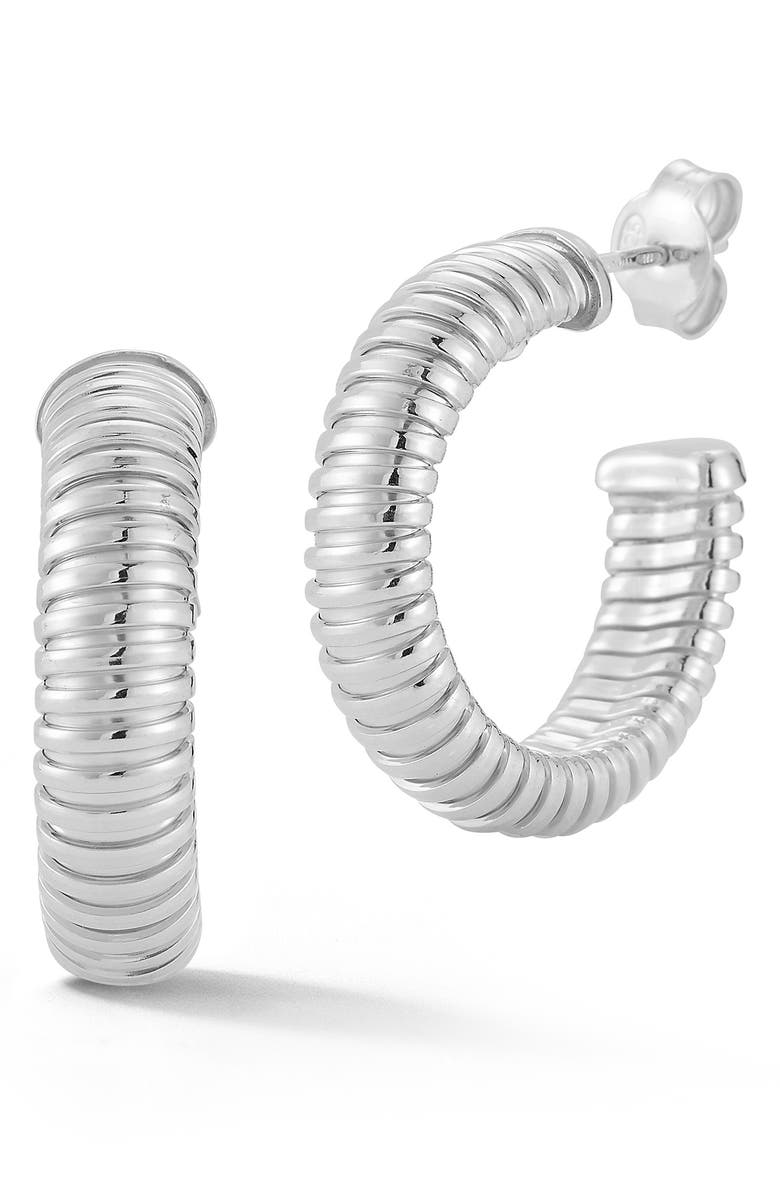 CHLOE AND MADISON Ribbed Hoop Earrings | Nordstromrack