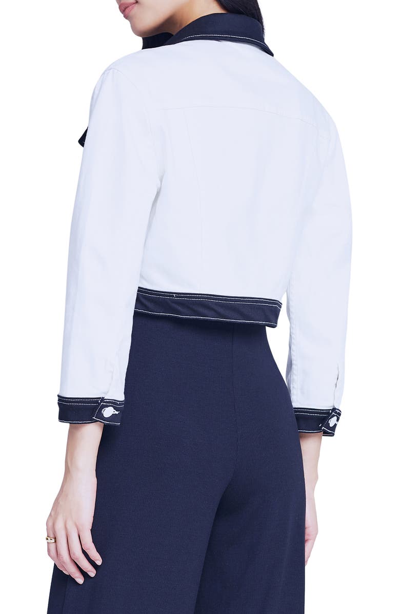 L'AGENCE Koda Colorblock Crop Jacket | Nordstromrack