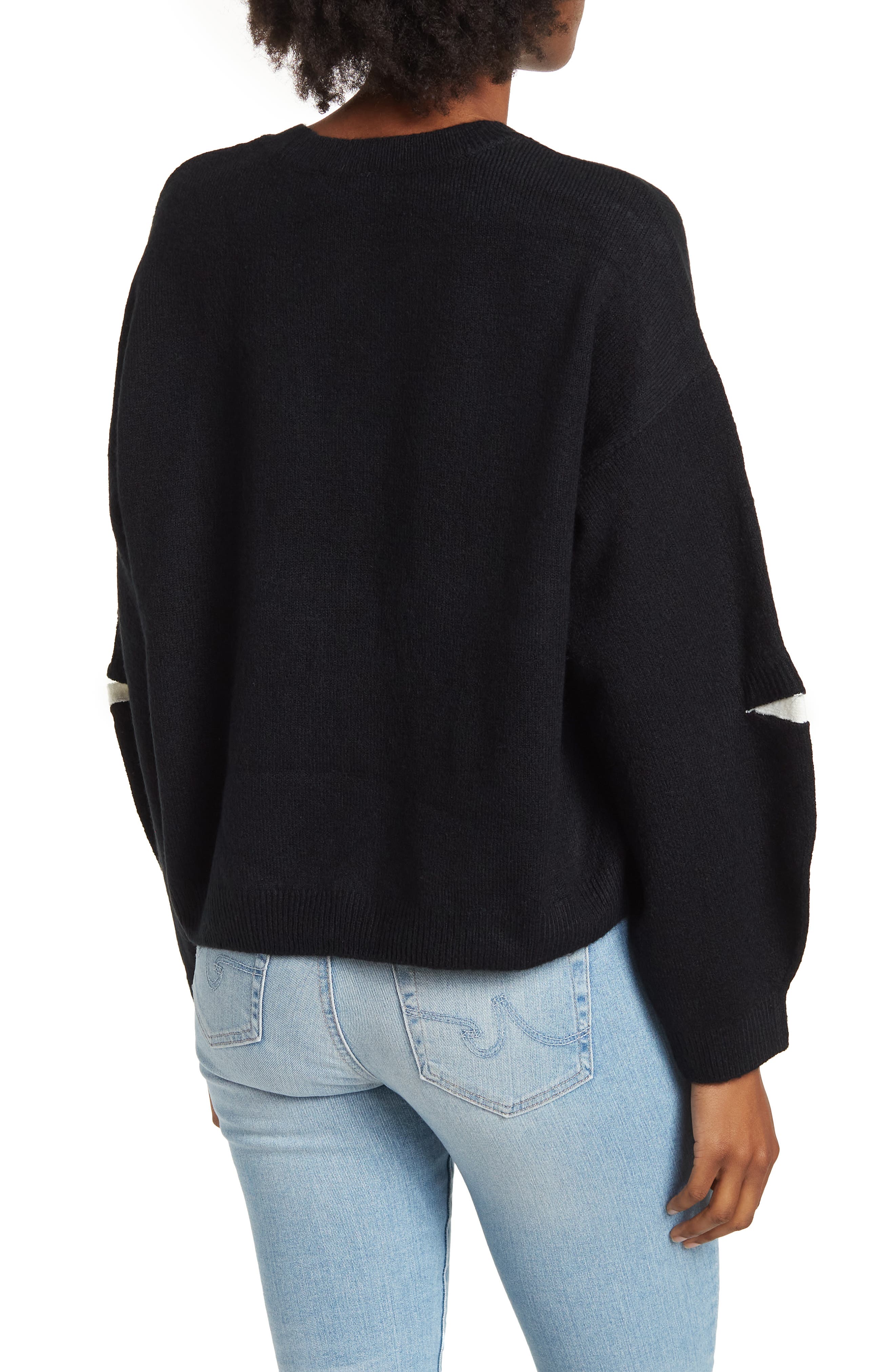 1.STATE Elbow Cut-Out Puff Sleeve Sweater | Nordstromrack