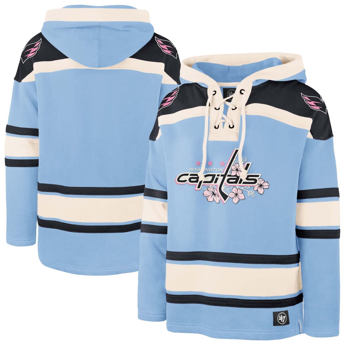 '47 Men's '47 Light Blue Washington Capitals Cherry Blossom Lacer ...