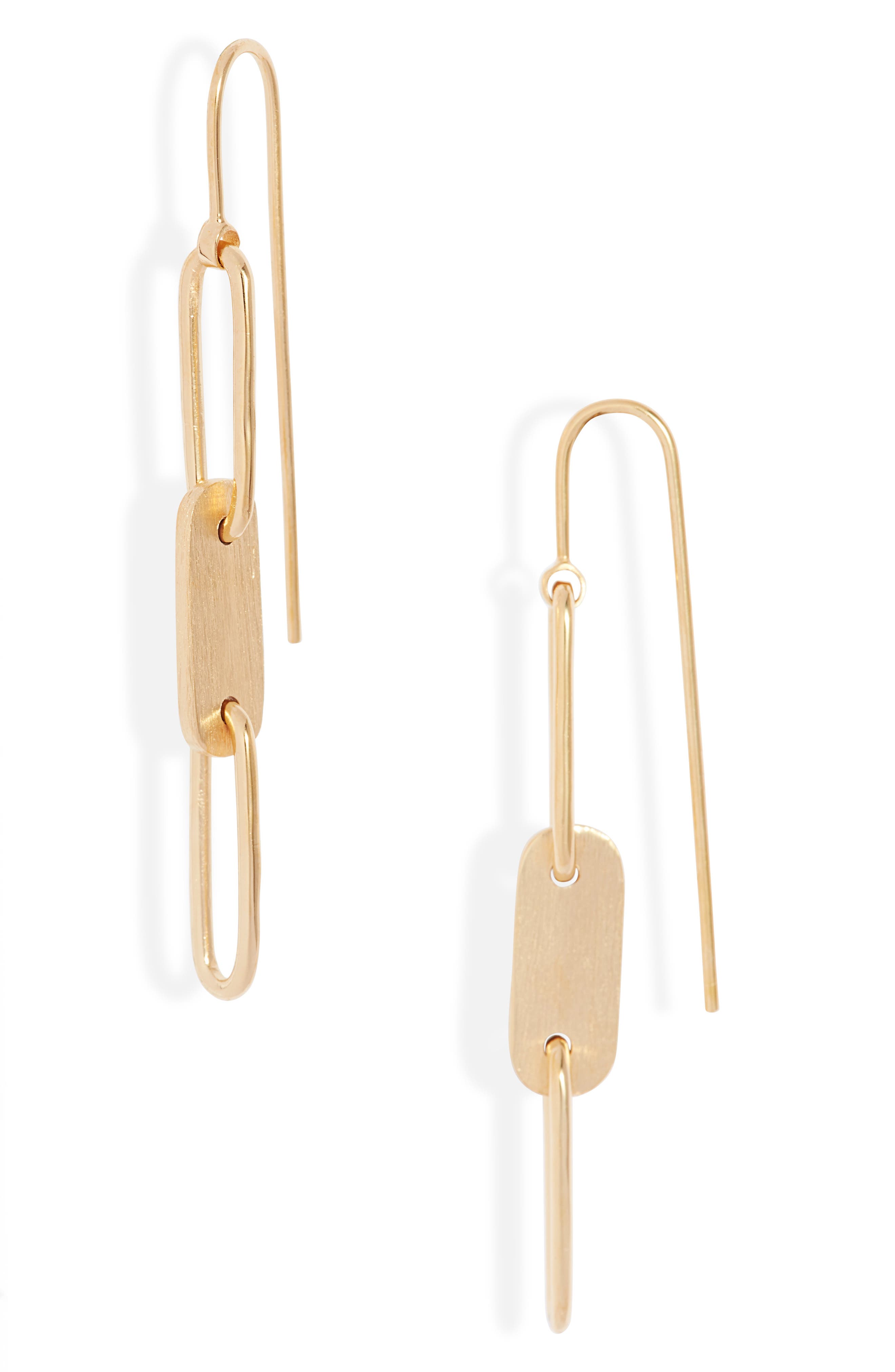 SOKO Ellipse Threader Drop Earrings | Nordstrom