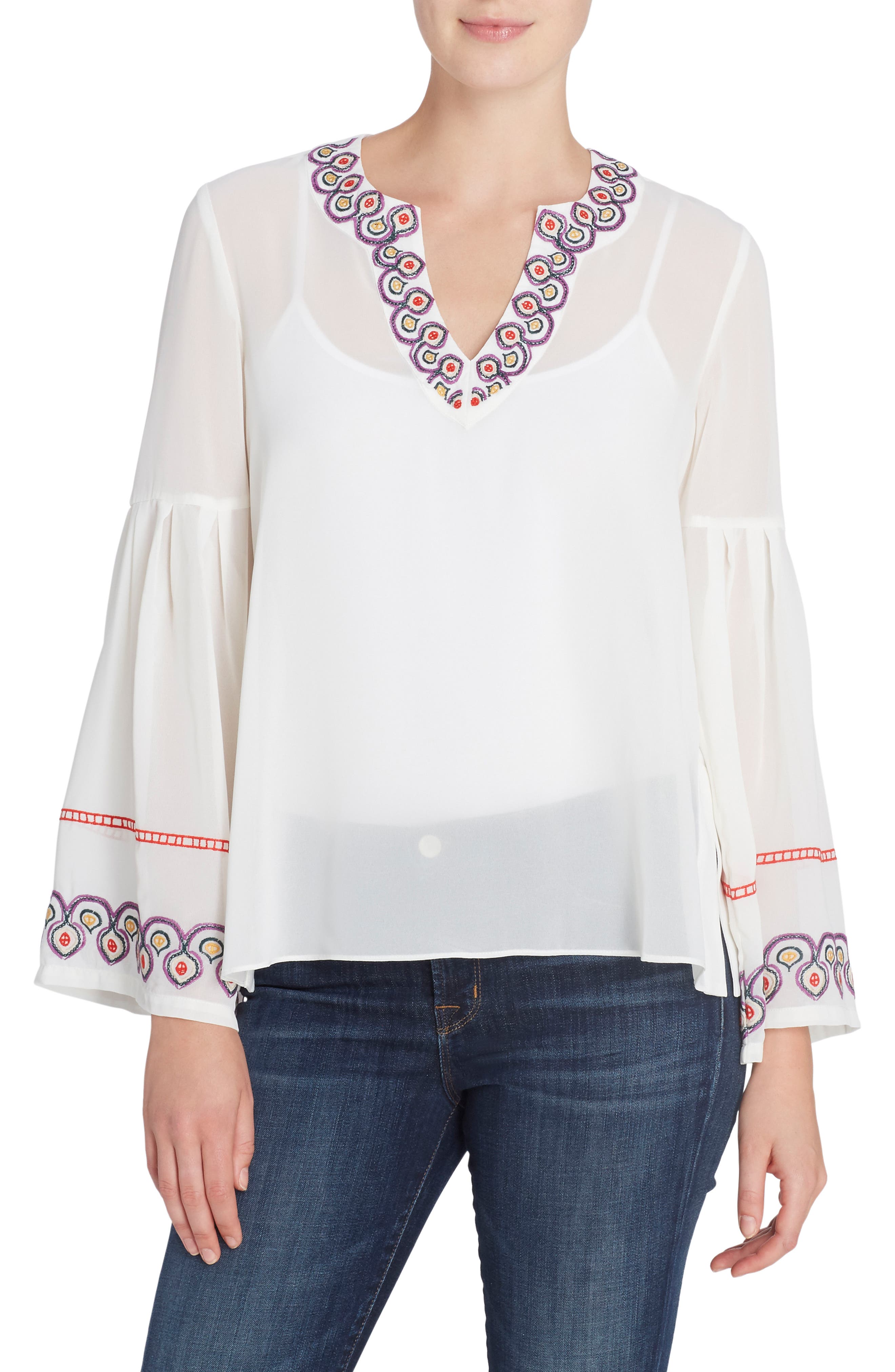 Catherine Catherine Malandrino Margaret Embroidered Blouse | Nordstrom