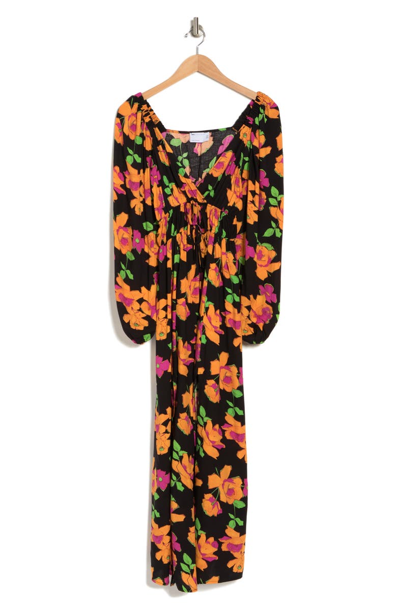 ASOS DESIGN Tea Floral Long Sleeve Maxi Dress | Nordstromrack