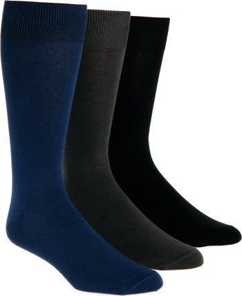 Lorenzo Uomo Assorted 3-Pack Cotton Blend Dress Socks | Nordstromrack