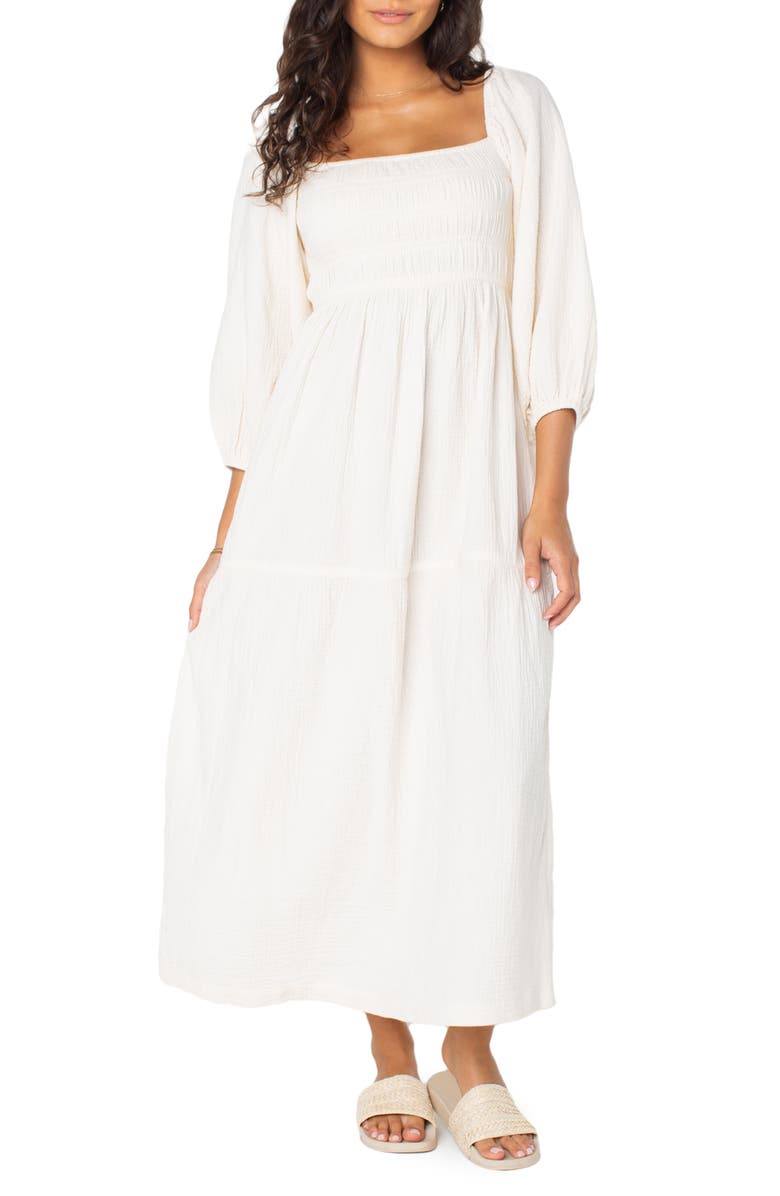 Roxy Sorrento Sands Smocked Cotton Dress | Nordstromrack