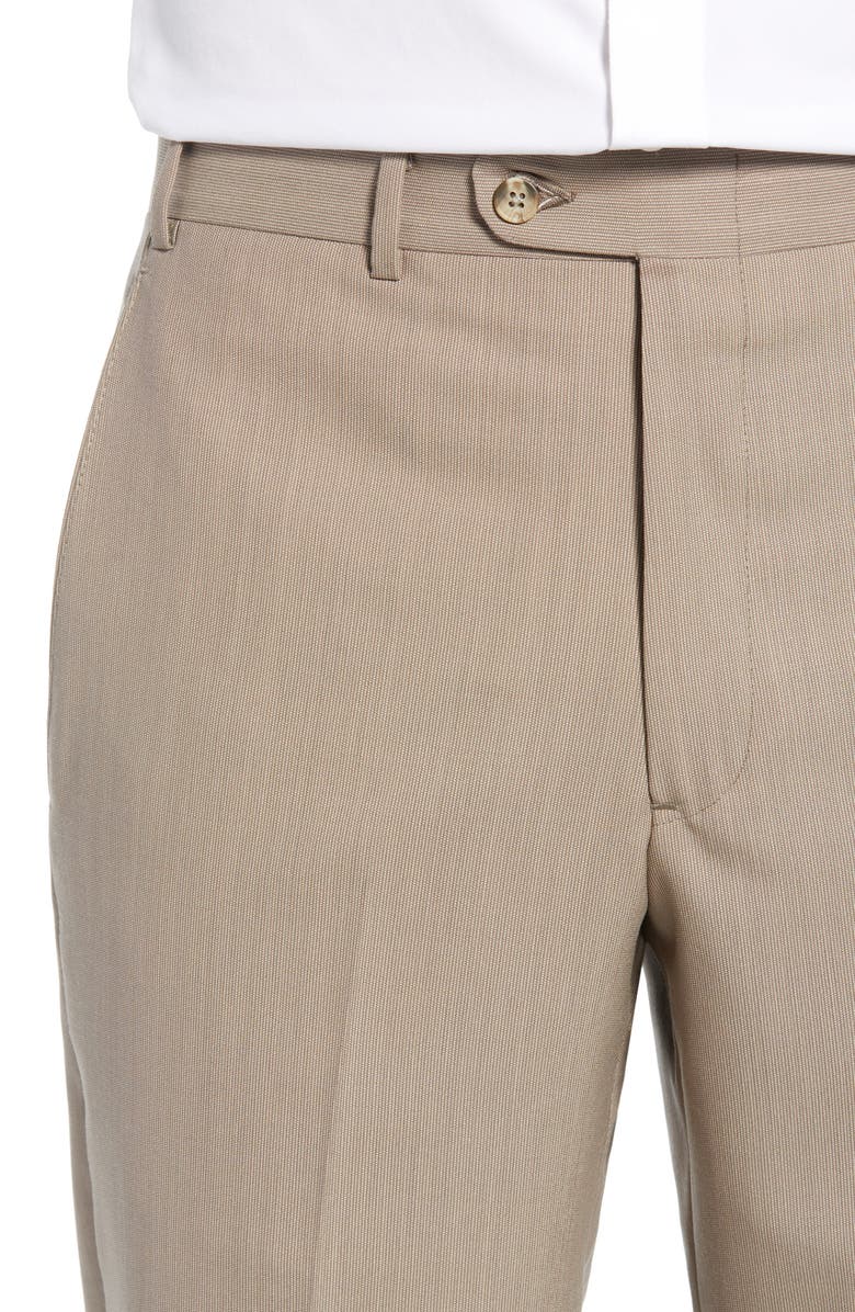John W. Nordstrom® Flat Front Stripe Wool Dress Pants | Nordstrom