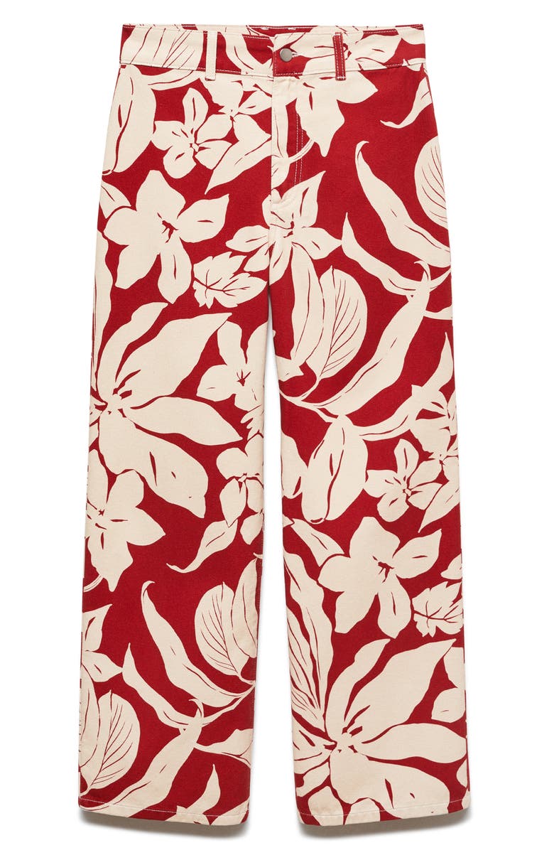 MANGO Print Ankle Straight Leg Jeans | Nordstrom