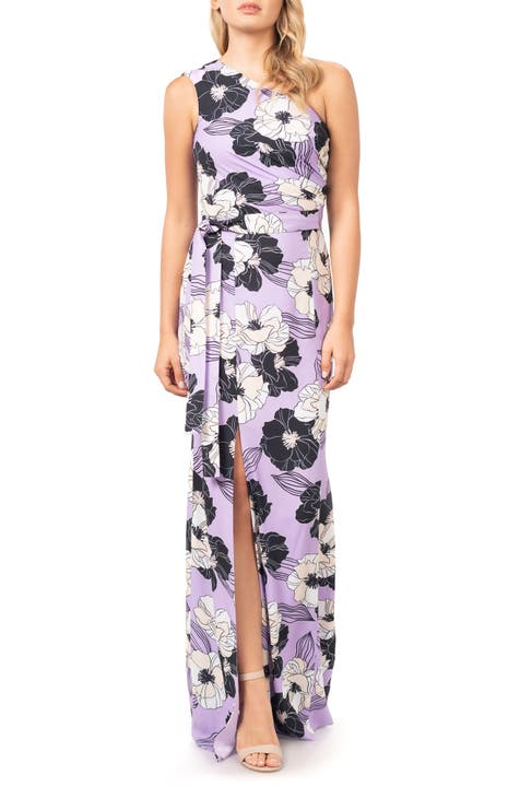 One Shoulder Floral Dresses for Women