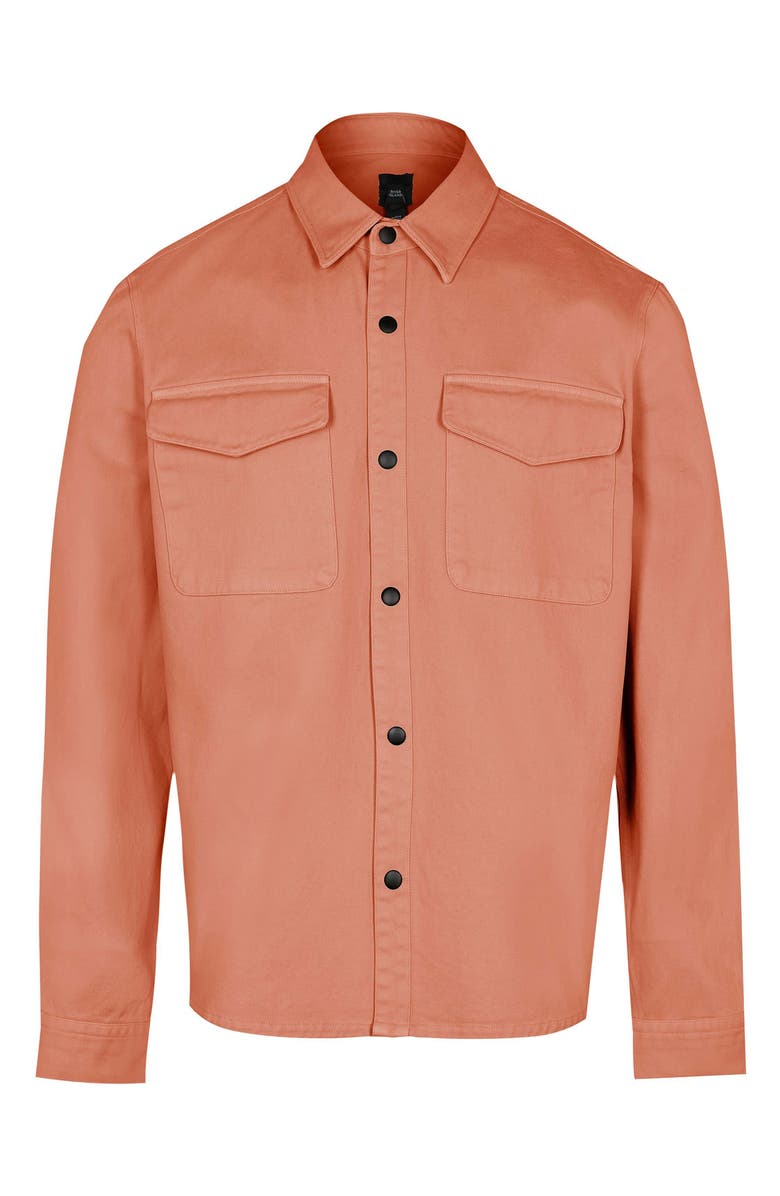 River Island Washed Snap-Up Shirt Jacket | Nordstrom
