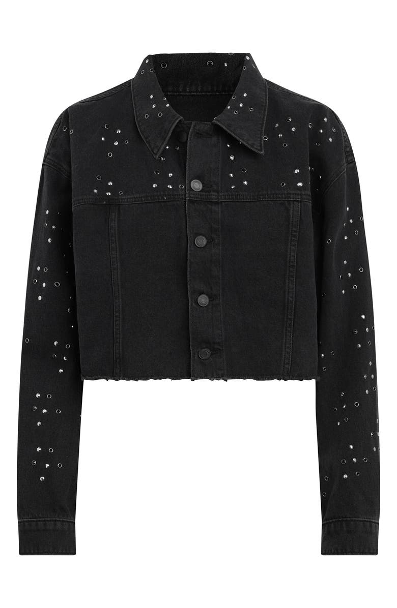 Hudson Jeans Eyelet Frayed Hem Crop Jacket | Nordstromrack