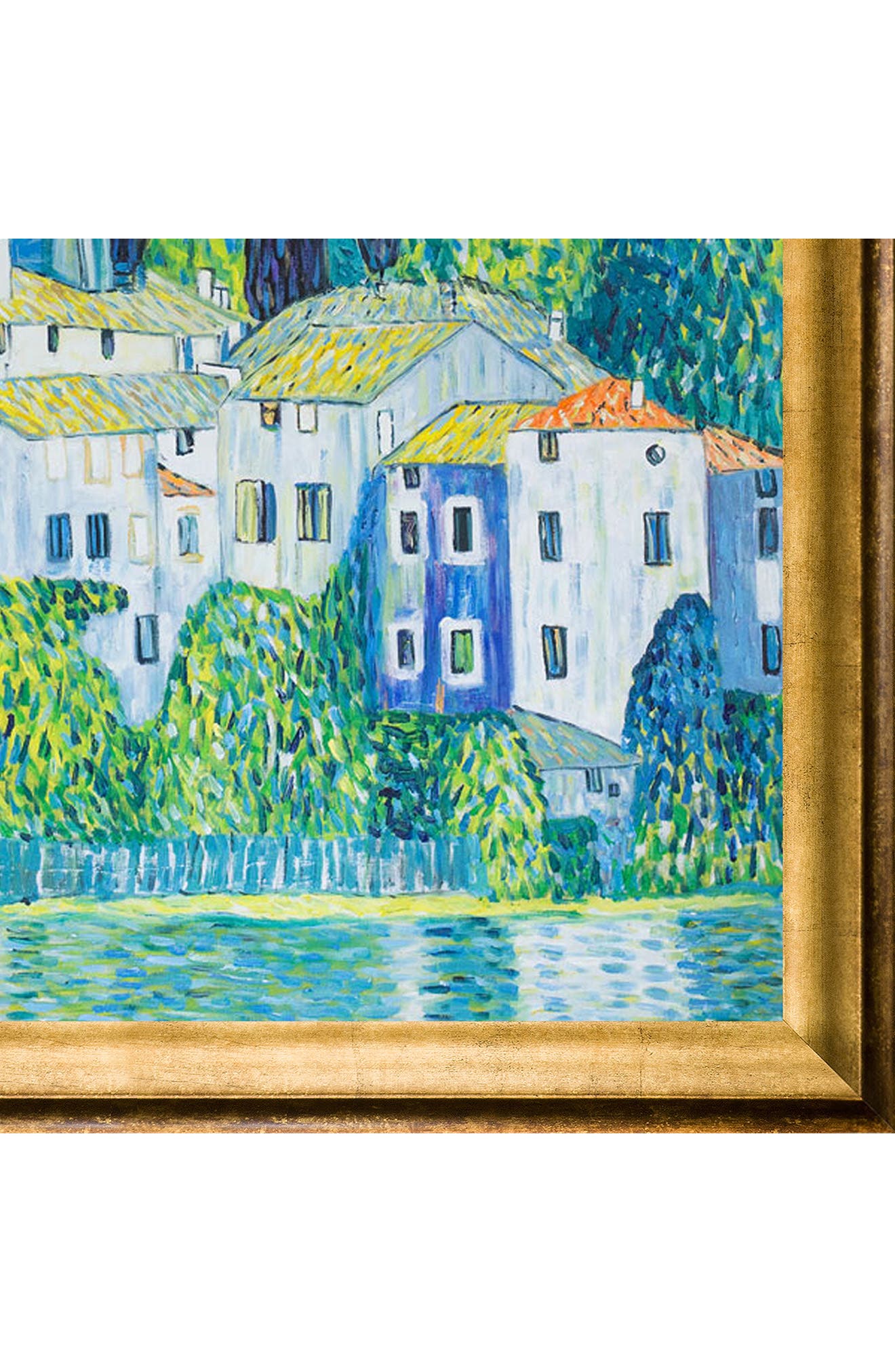 OVERSTOCK ART Kirche in Cassone by Gustav Klimt Framed Hand Painted Oil ...