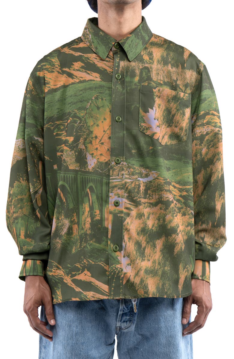Round Two Photo Collage Print Button-Up Shirt | Nordstromrack