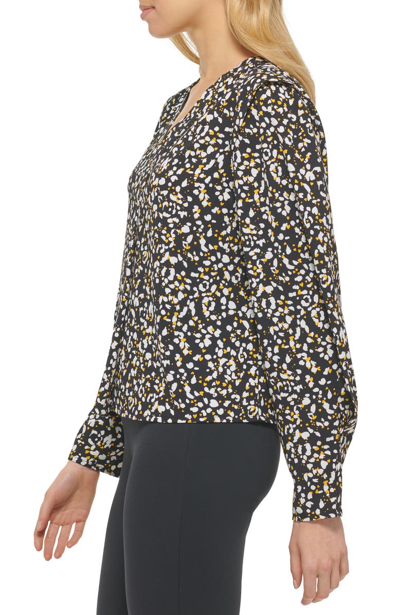 DKNY Print V-Neck Blouse | Nordstrom