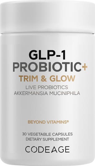 Codeage GLP-1 Probiotic+, Live Probiotics Akkermansia, Chicory Inulin Prebiotics Postbiotics ...