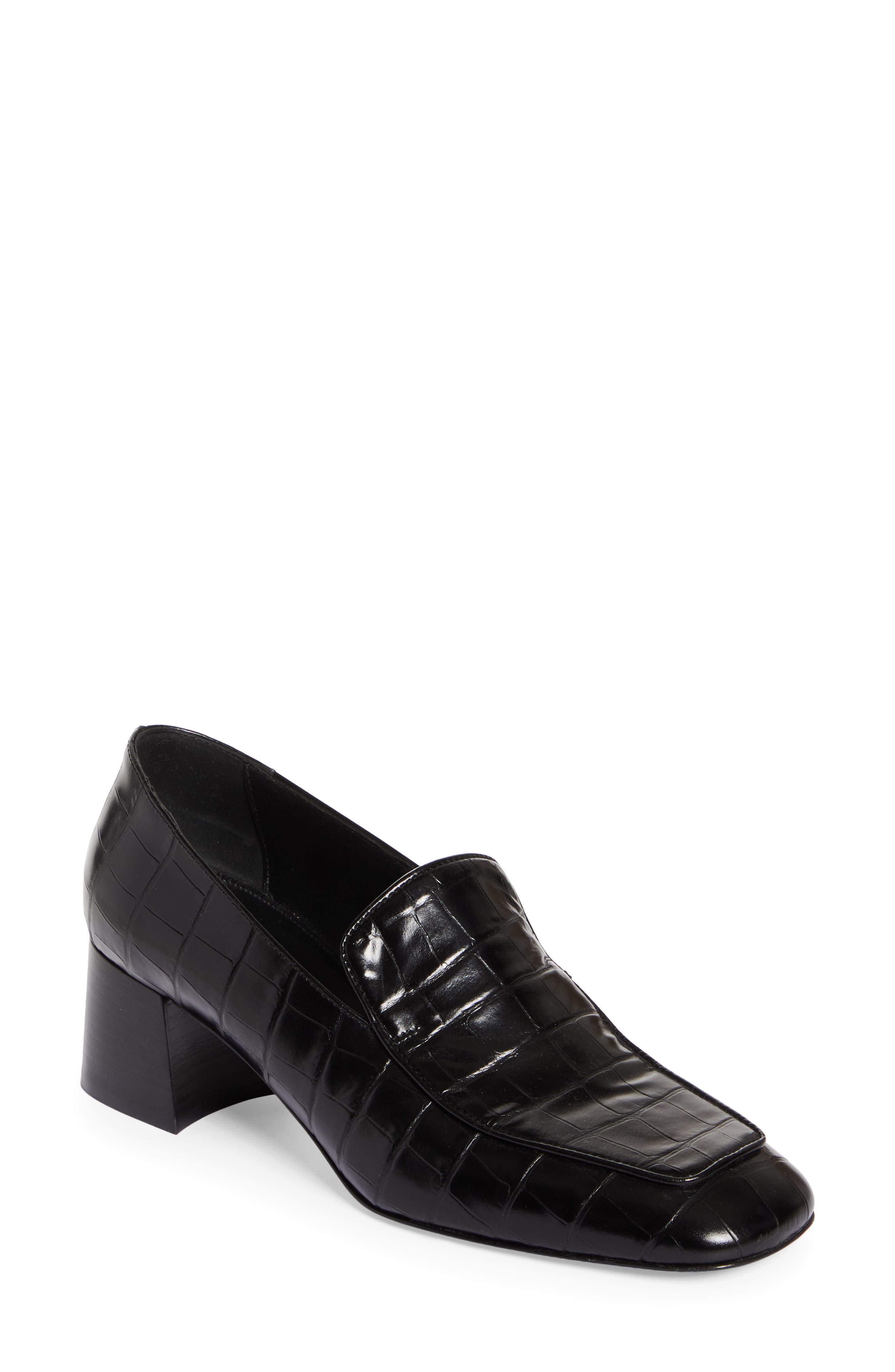 TOTEME The Block Heel Croc Embossed Loafer (Women) | Nordstromrack