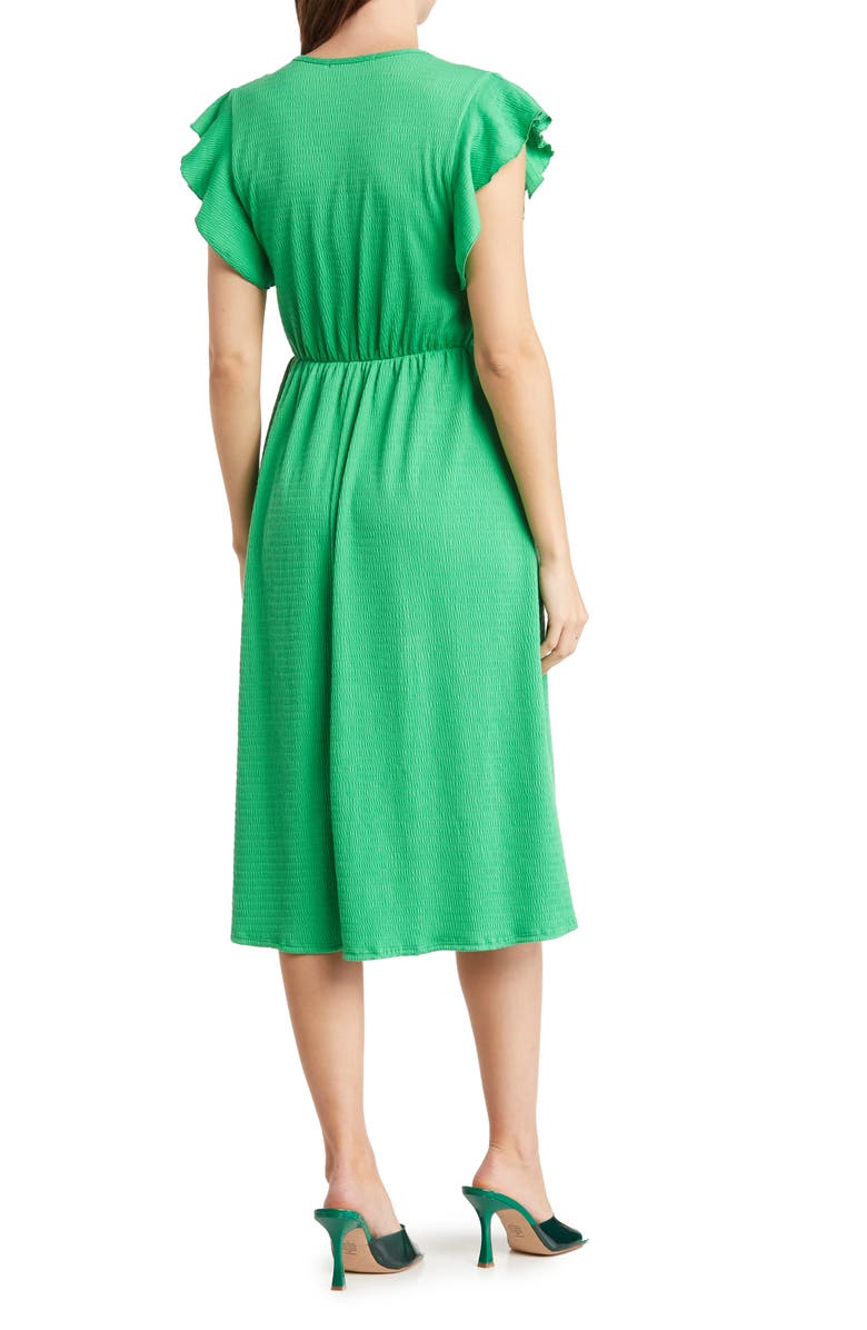 Velvet Torch Textured Surplice Faux Wrap Knit Dress | Nordstromrack