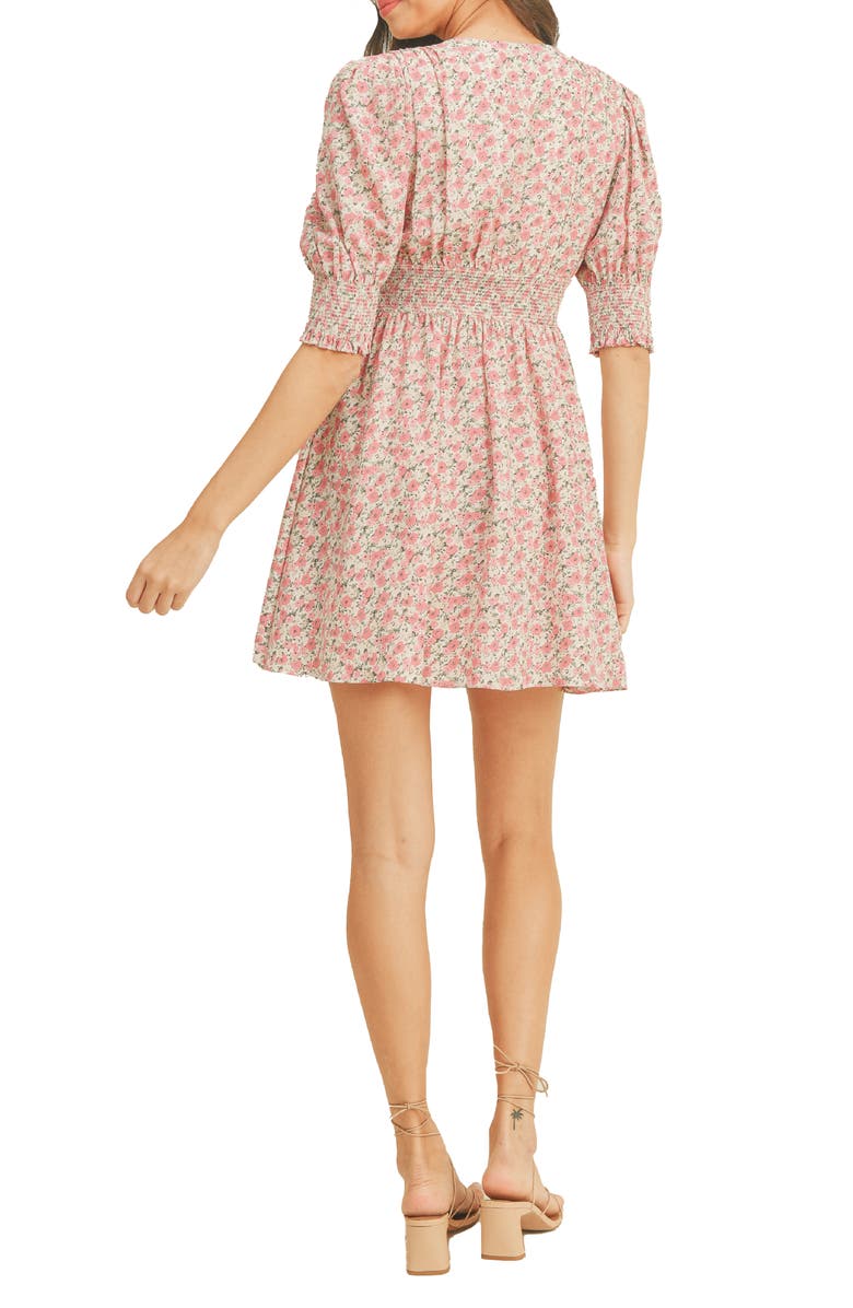 Lush Floral Print Puff Sleeve Dress | Nordstromrack
