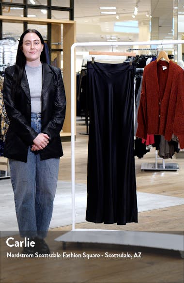 L'AGENCE Ryker Bias Cut Silk Maxi Skirt | Nordstromrack