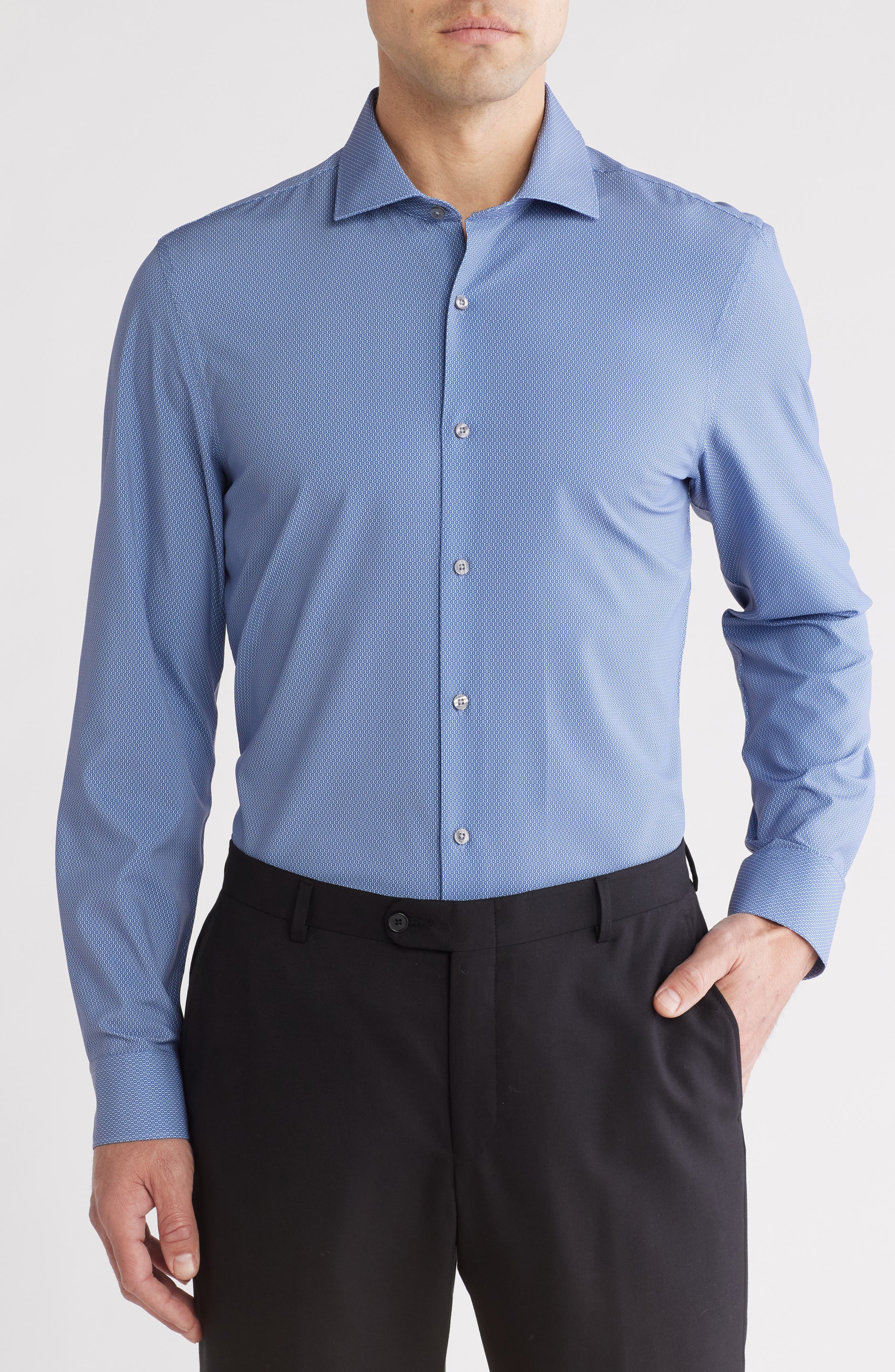 Perry Ellis Performance Tech Slim Fit Dress Shirt | Nordstromrack
