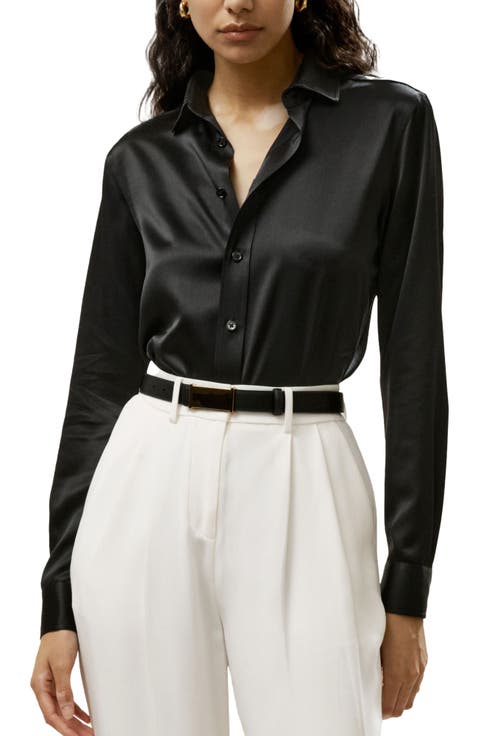 Women's 100% Silk Button Up Tops | Nordstrom