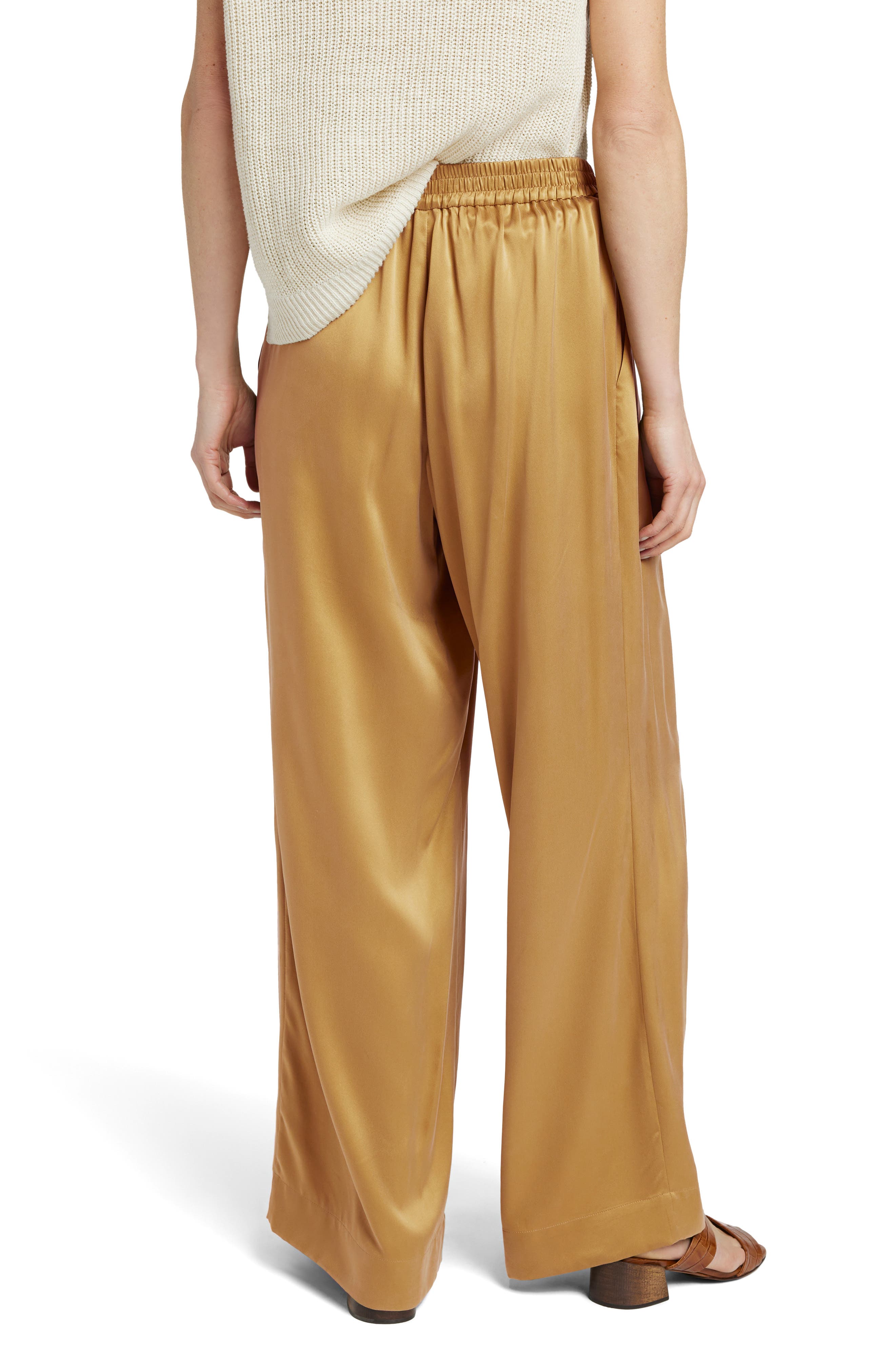 Faherty Gemma Wide Leg Silk Pants | Nordstromrack
