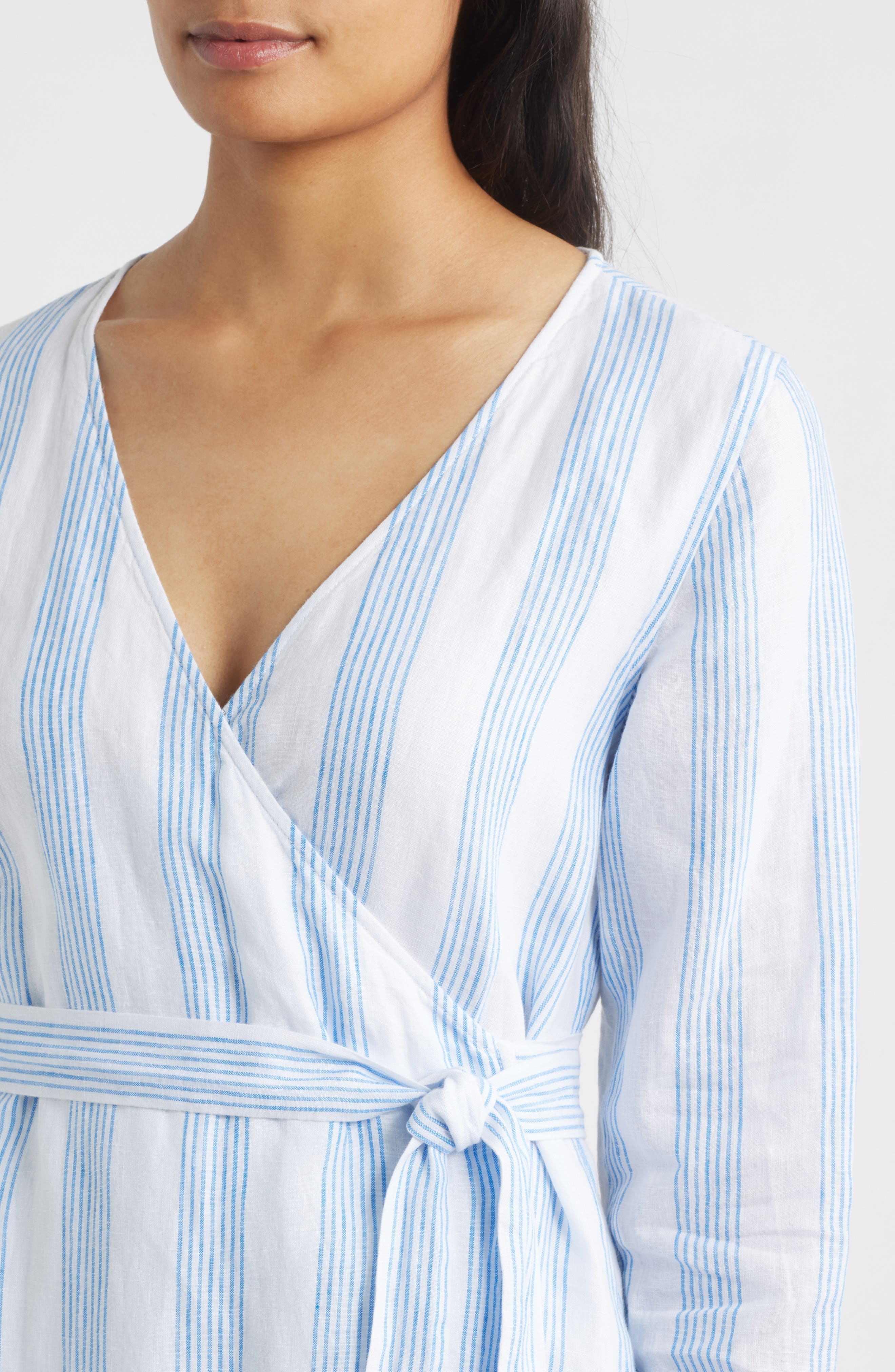 Tommy Bahama Bayside Isle Long Sleeve Linen Wrap Dress | Nordstrom
