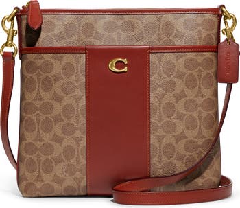 COACH Kitt Signature Coated Canvas & Leather Crossbody Bag | Nordstrom