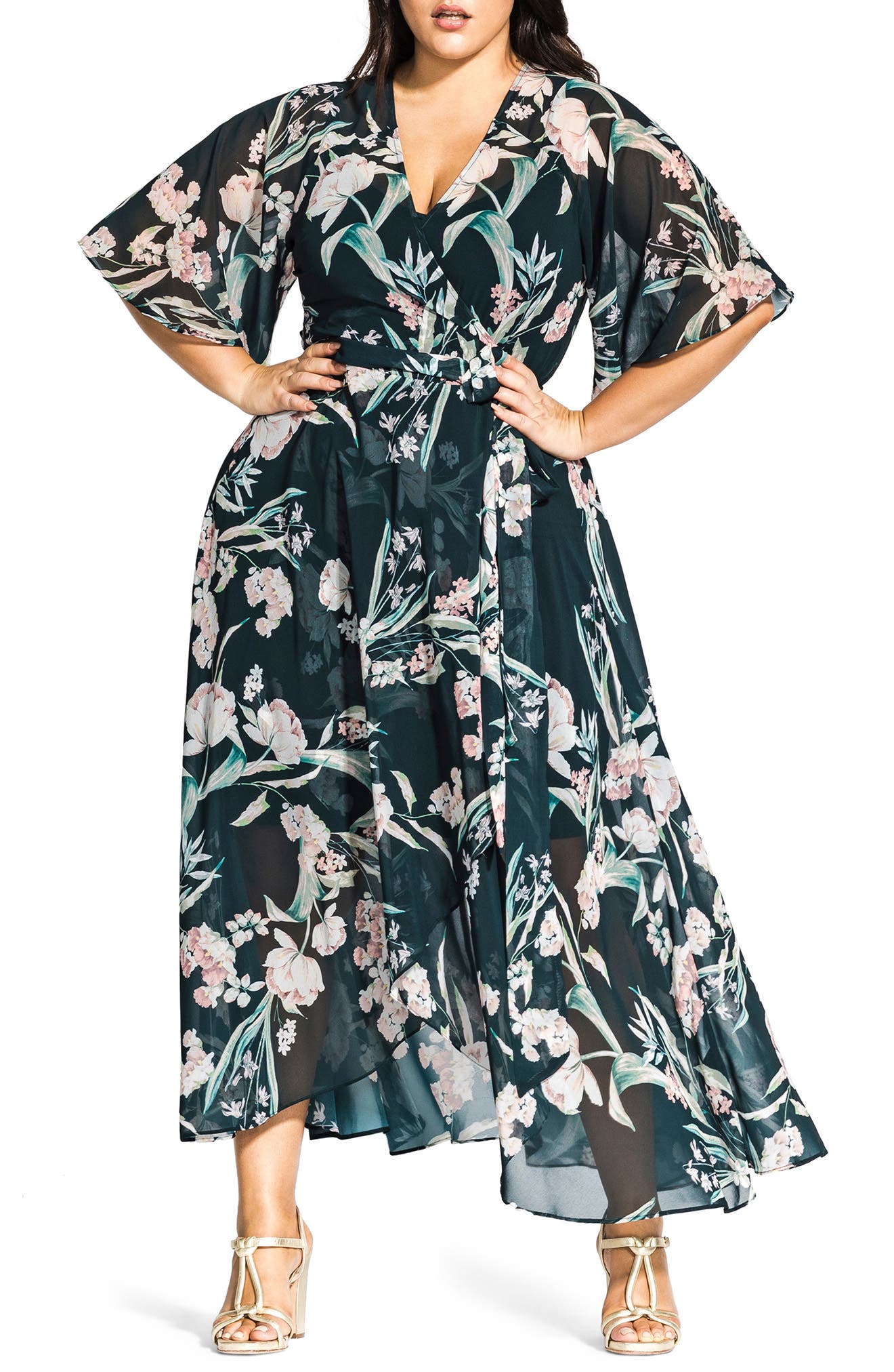 Fresh Fields Maxi Wrap Dress (Women) | Nordstromrack
